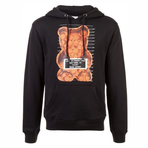 Coach | Tops | Coach Vintage Vandal Gummy Bear Graphic Black Hoodie ...